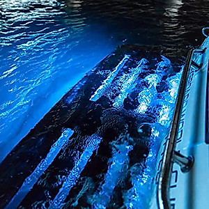 Tidal Wake IP68 Underwater 1/2in Standard Boat Drain Plug LED Light Built-in Driver & Overheat Protection 3 Yr/50,000hr Warranty, 316 Stainless Steel, 12-30v/27w,1800 lumen w/Storage Bag (Blue)