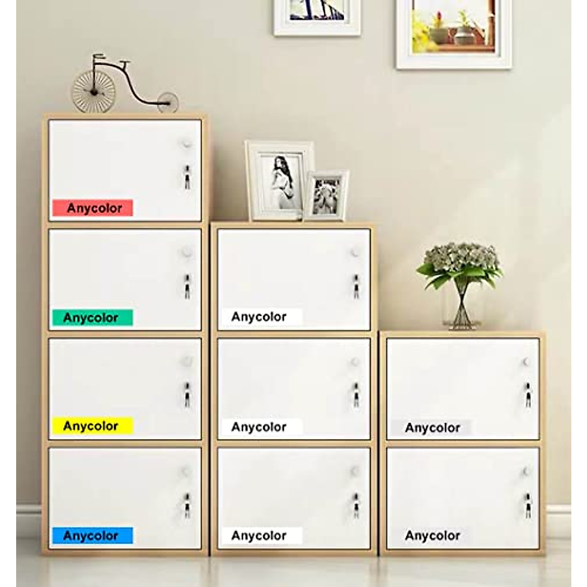 6-Pack Compatible with Brother P Touch TZe TZ Label Tape 12mm 0.47 Laminated (White/Clear/Red/Blue/Yellow/Green) for Ptouch PT-D210 PT-H110 PT-D220 PTD400 PTD410 Label Maker, Anycolor