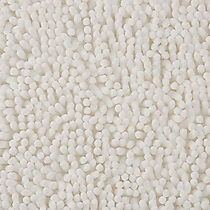 Lavish Home 2 Piece Memory Foam Shag Bath Mat - White, 32"x21"x1.25"