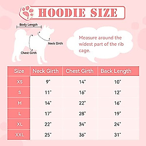 Fuzzy Dog Hoodie Dog Sweater Dog Clothes Warm Soft Cozy Dog Coats Hooded Sweatshirt Fleece Small Dog Hoodies Dog Sweaters for Small Dogs(Pink-XS)