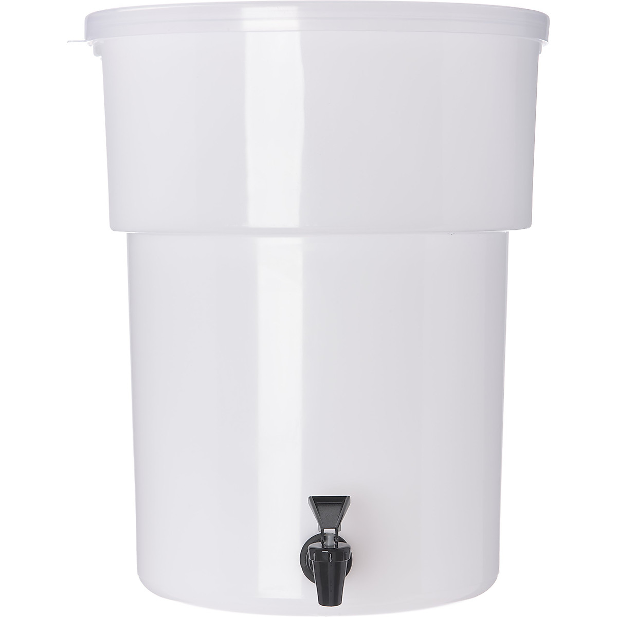 CFS Plastic Round Beverage Dispenser, 5 Gallons, White