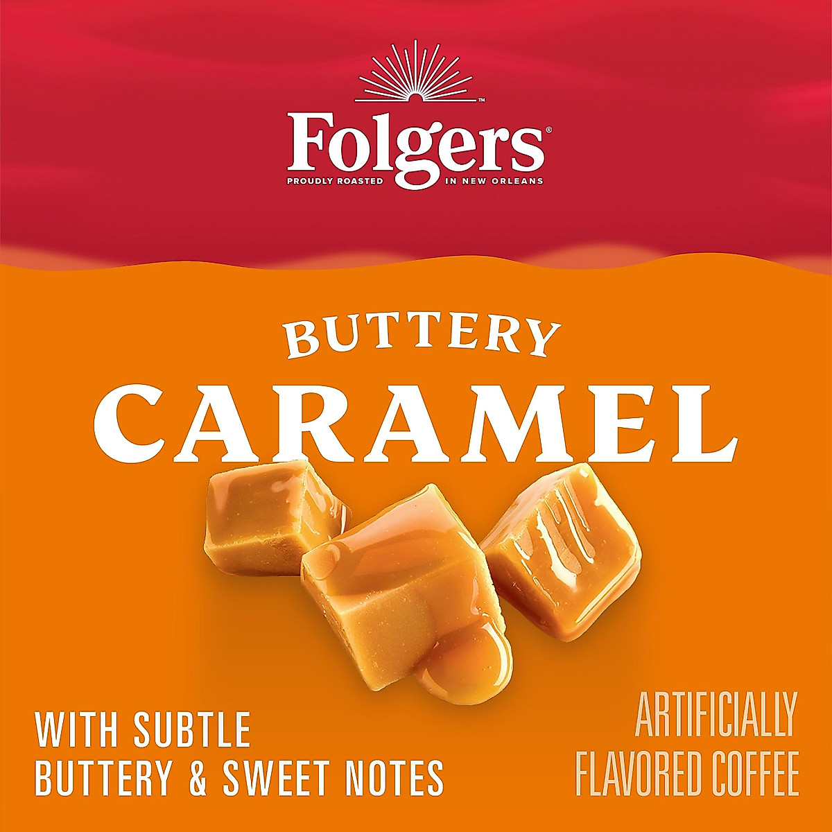 Folgers Caramel Drizzle Flavored Coffee, 72 Keurig K-Cup Pods…