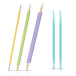 3pcs Quick Turn Fabric Set, 3 Sizes Quick Turn Fabric Tube Turners with 2 Needle Threaders, Tube Turner Sewing Tool for Crafts DIY Handmade Knitting Accessories