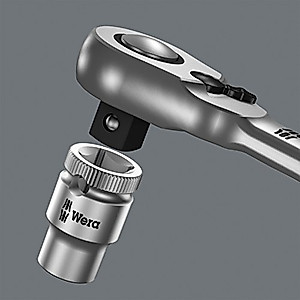 Wera 05004034001 8004 B Zyklop Metal Ratchet with Switch Lever and 3/8" Drive, 3/8 inch x 222.0 mm