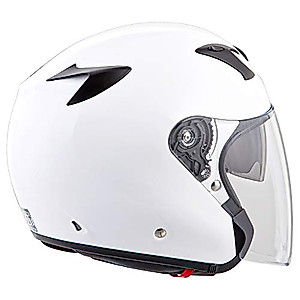 ScorpionEXO CT220 Open Face Adjustable Visor Dropdown Visor Adult DOT Approved Motorcyle Helmet Solid (White, XX-Large)