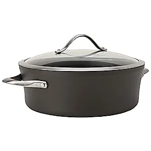 Calphalon Contemporary Hard-Anodized Aluminum Nonstick Cookware, Sauce Pot, 5-quart, Black