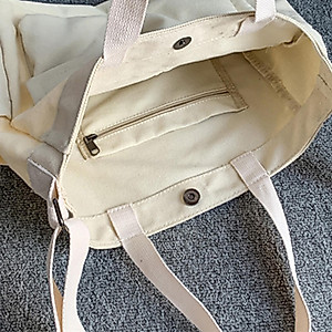 Canvas Messenger Bag Crossbody for Womens Men Shoulder Bag Large Multiple Pockets Canvas Bag Casual Satchel Bag Aesthetic (A-Green)