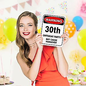 WERNNSAI Dirty 30th Birthday Decorations - 9 PCs 30 Birthday Decor for Him Her, 30 Years Old Garden Party Decor, Women Dirty 30 Picture Props Funny Table Centerpieces Men, 30s Door Windows Signs Wall Banner