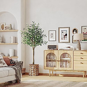 YOLEO 5FT Artificial Olive Tree Faux Tree with Lifelike Leaves Fake Plant for Living Room Bedroom Balcony Corner Office Decor