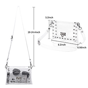 MOETYANG Clear Purse Stadium Approved for Women, Small Clear Crossbody Bag Fashion, Cute See Through Clutch Mini Shoulder Bag