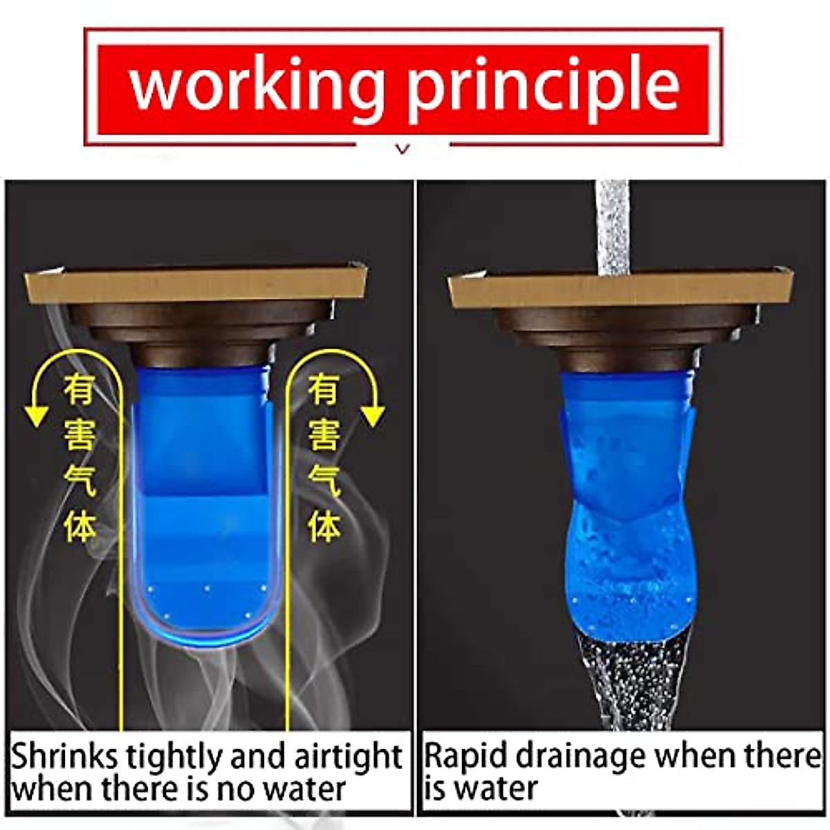 6 Pieces Shower Floor Drain Core Backflow Preventer One Way Valve Adjustable Silicone Sink Floor Drain Trap for Pipes Tubes in Toilet Bathroom Kitchen