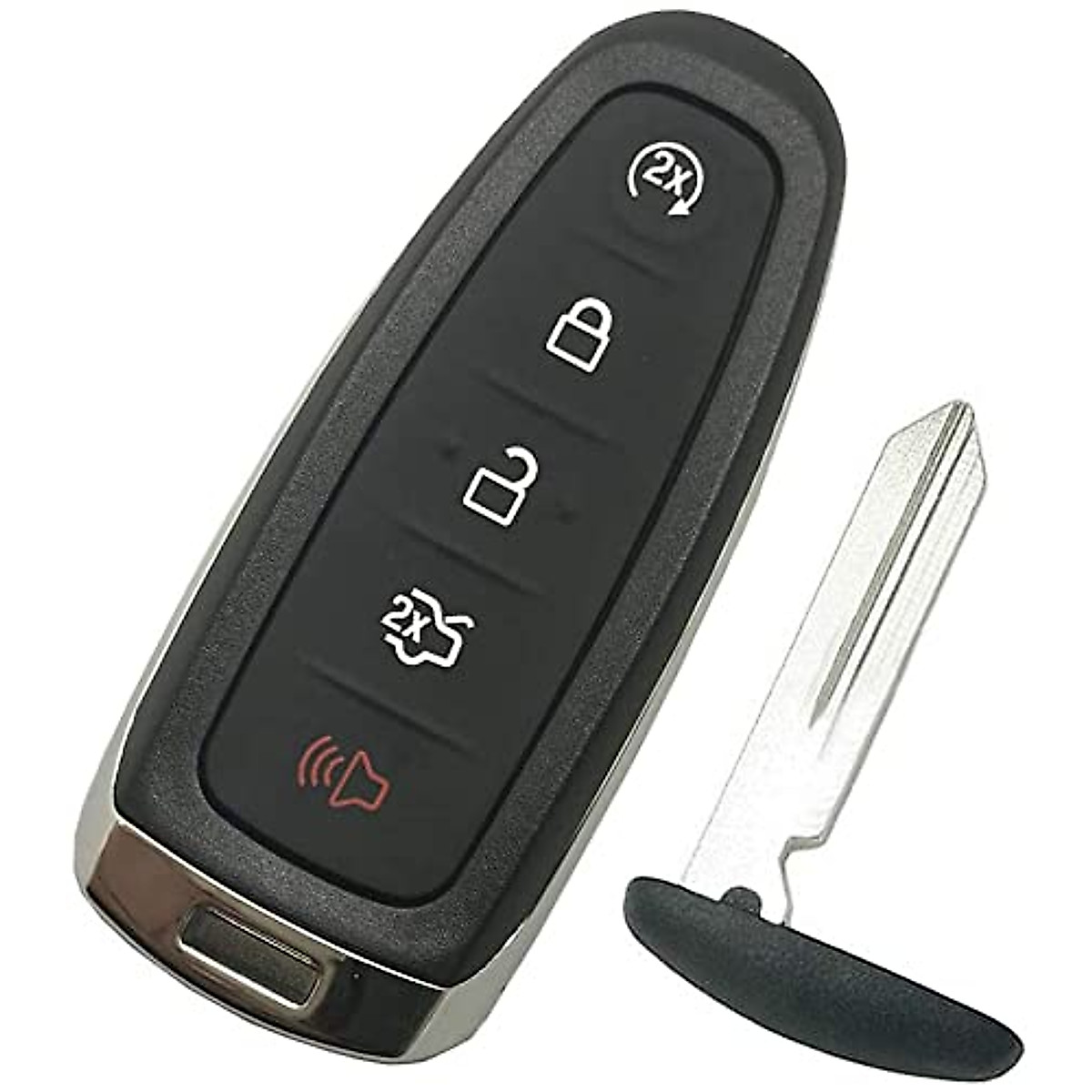 Horande Replacement Key Fob Cover Case fit for 2011-2016 Ford Edge Escape Explorer Focus Flex Taurus Fusion Lincoln MKS MKT MKX CMX Keyless Entry Key Fob Shell (Black)