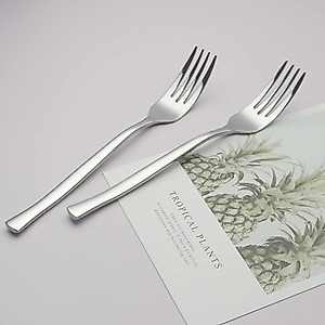 Qskely 12 Pieces Dinner Forks, Stainless Steel