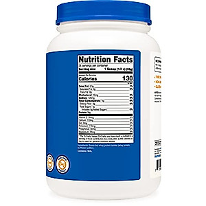 Nutricost Grass-Fed Whey Protein Isolate (Unflavored) 2LBS - Non-GMO, Gluten Free, Pure Protein