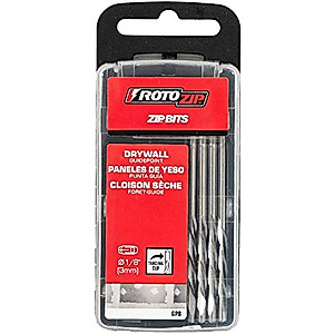 RotoZip 1/8'' Guide Point Drywall Router Bits for Cutout Tools, ROTO ZIP - GP8-32/PACK