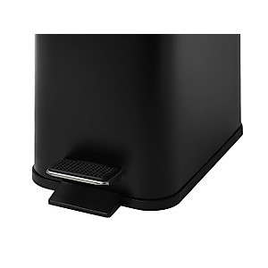 SunnyPoint 5 Liter / 1.32 Gallon Trash Can with Plastic Inner Buckets; Rectangle Bathroom, Office, Kitchen, and Bedroom Step On and Slow Close