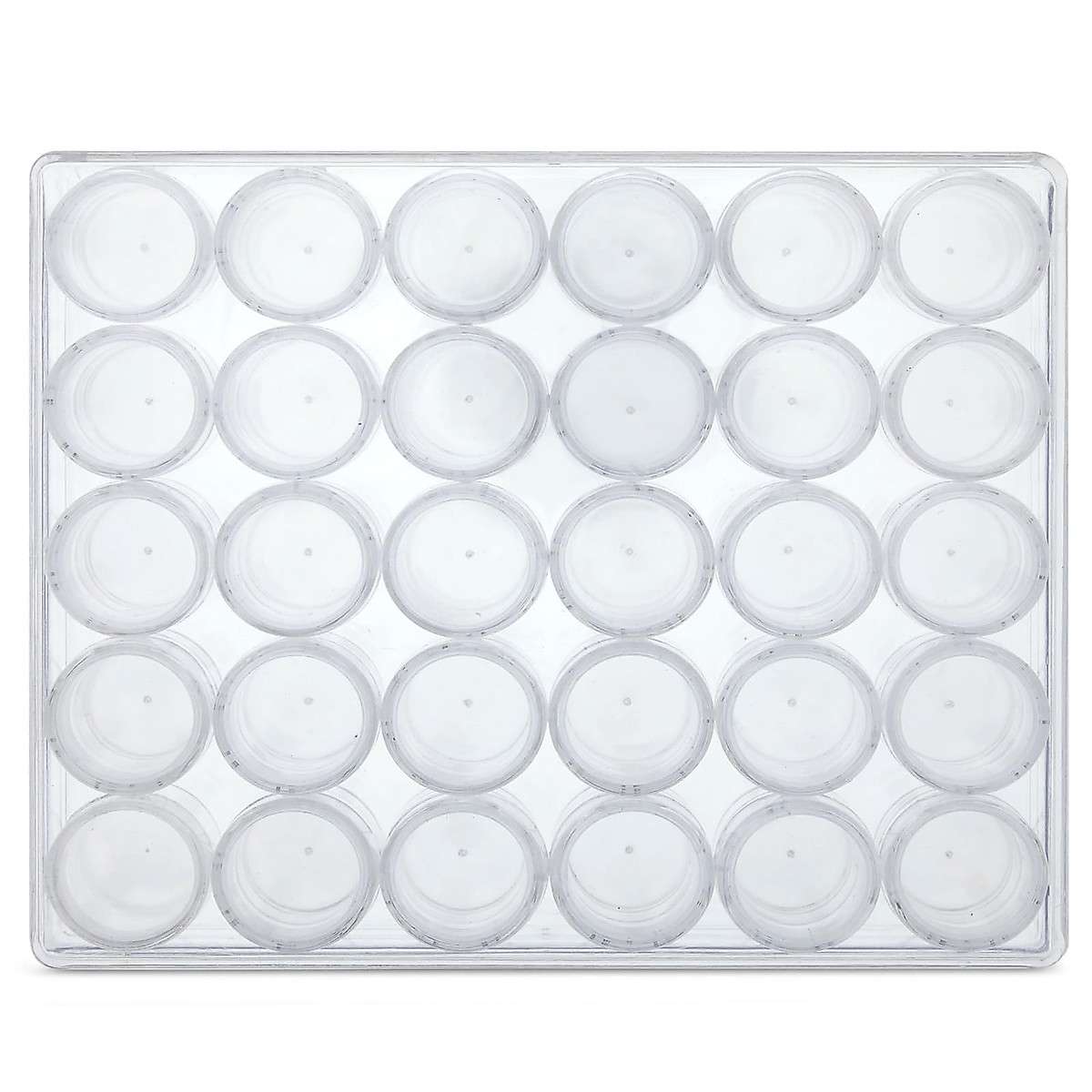 Clear Plastic Bead Storage Container with 30 Jars for Diamond Painting