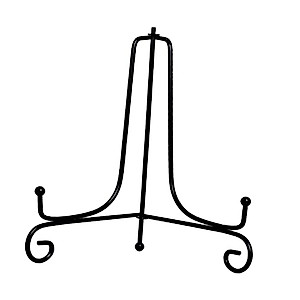 Veemoon Medal Display Frame Plate Display Stand Iron Easel Dish Holder Iron Display Stand Hanging Rack Bracket Ceramic Plate Black Dish Rack The Medal