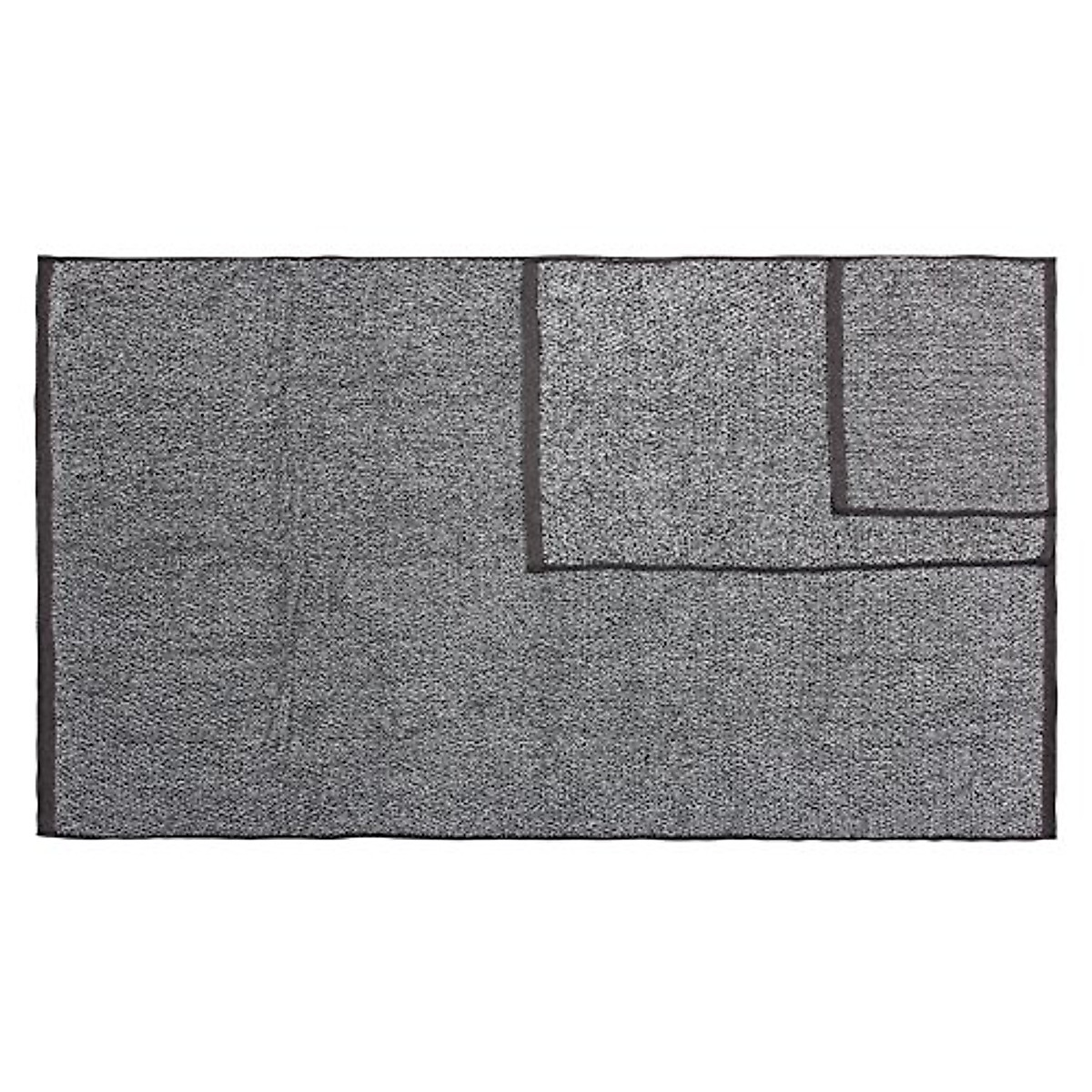 Everplush Diamond Jacquard 6 Pieces Bath Towel Set, Grey