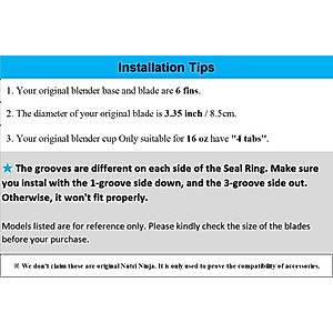 5 Pack Rubber Gaskets Replacement Seal White O-Ring for Nutri Ninja Pro Blender Blade Replacement for Ninja BL660 1100w BL770 1500w BL663 BL740 BL773CO BL780 BL780CO (3.22 inch Gaskets)