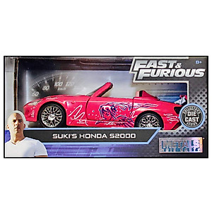 Jada Toys Model Compatible with Suki S Honda S2000 Fast & Furious Pink Graphic 1:32 DIECAST JADA97610