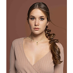 Ritastephens 14k Yellow Gold Saint St. Christopher Oval Medal Pendant Charm Chain Necklace (18" Inches)