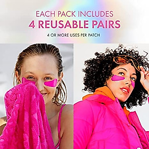 Sun Patch, Reusable Under Eye Sunblock Patches, 100% Silicone Sunscreen Under Eye Patches for UV Protection, Face Stickers with UPF 50, 3 Pack/12 Pairs, 3 Colors