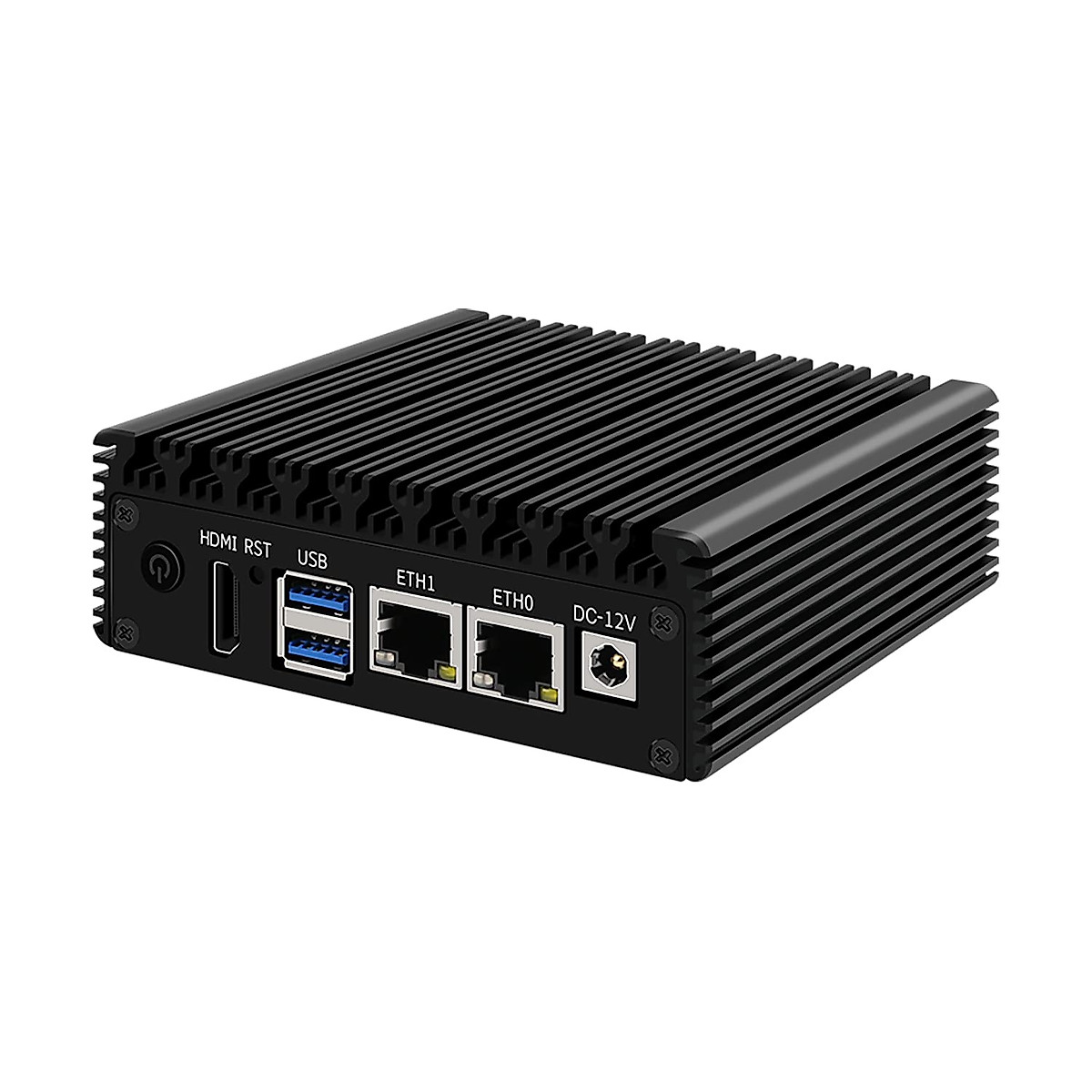 HUNSN Micro Firewall Appliance, Mini PC, OPNsense, VPN, Router PC, Intel Celeron N4000, RJ12, AES-NI, 2 x Intel 2.5GbE I226-V LAN, RST, HDMI, 2 x USB3.0, 4G RAM, 128G SSD