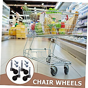 MAGICLULU 12 Pcs Desk Chair Rod Wheel Office Chair Caster Wheels Office Chair Replacement Wheel Heavy Duty Castors Office Chair Wheels for Wood Floors Zinc Alloy Universal Computer Chair