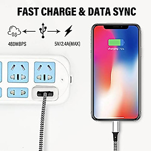 LTDNB [MFi Certified iPhone Charger Cable 3Pack[3/3/6ft] Fast Charging Lightning Cable Compatible iPhone 12/11Pro Max/11Pro/11/XS/Max/XR/X/8/8P/7and More-Black&White