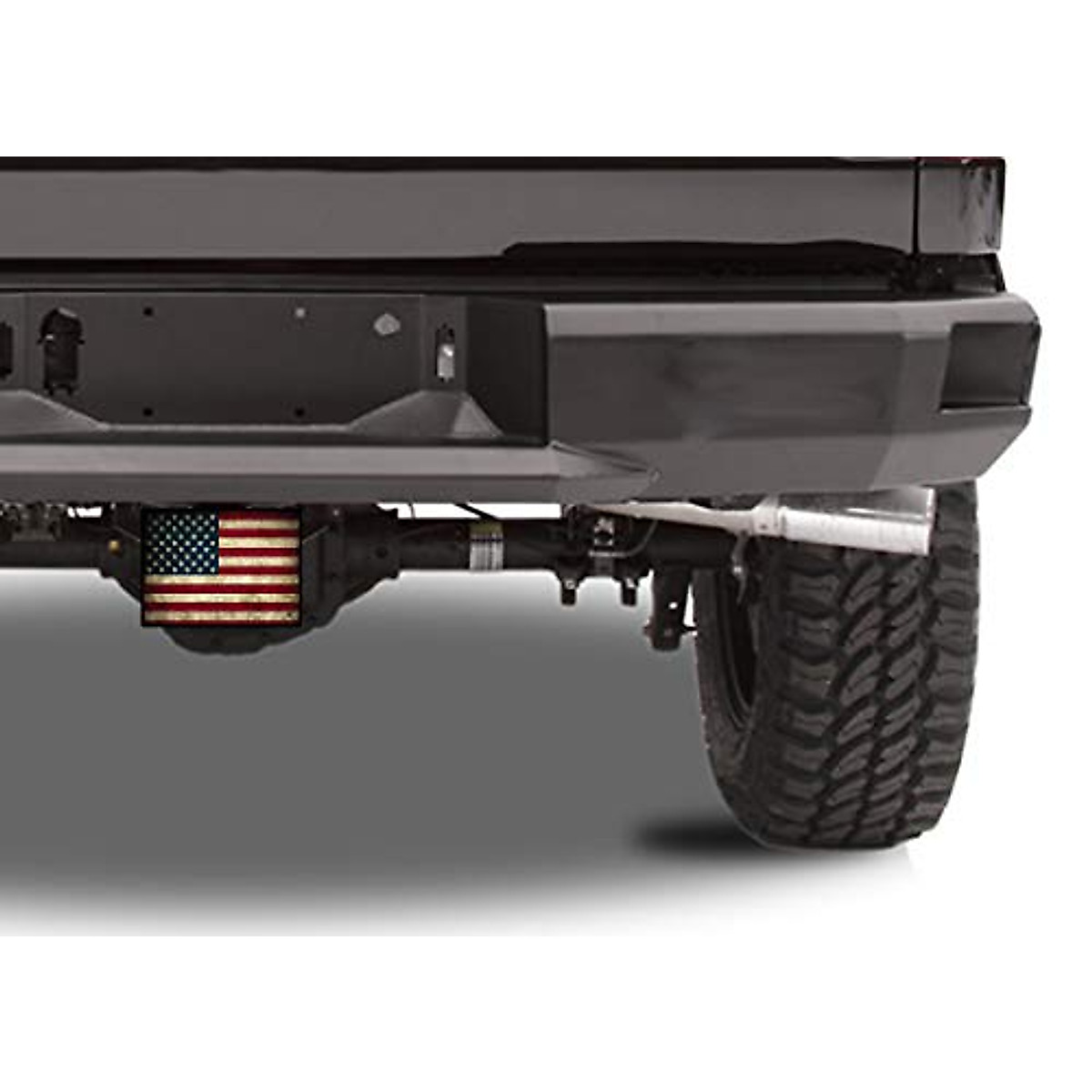 Rogue River Tactical USA American Flag Trailer Hitch Cover Plug US Patriotic Vintage Rustic Flag