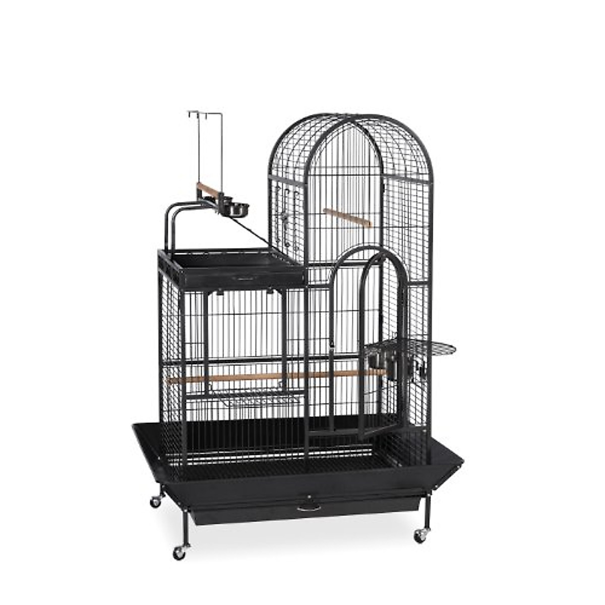 Prevue Pet Products BPV3159 Double Roof Bird Cage with Playtop, 36-1/2 by 27-1/4-Inch, Black