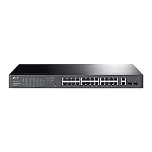 TP-Link TL-SG1428PE 24 Port Gigabit PoE Switch Easy Smart Managed 24 PoE+ Port @250W w/ 2 UL Gigabit Ports + 2 SFP Slots PoE Auto Recovery QoS, Vlan, IGMP & LAG