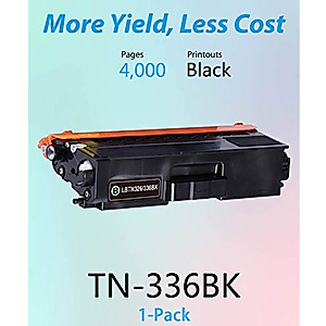 MM MUCH & MORE Compatible Toner Cartridge Replacement for Brother TN-336 TN336 TN336BK Used for HL-4150CDN 4570CDWT 4570CDW MFC-9970CDN 9460CDN 9560CDN 9970CDW (1-Pack, Black, High Yield)