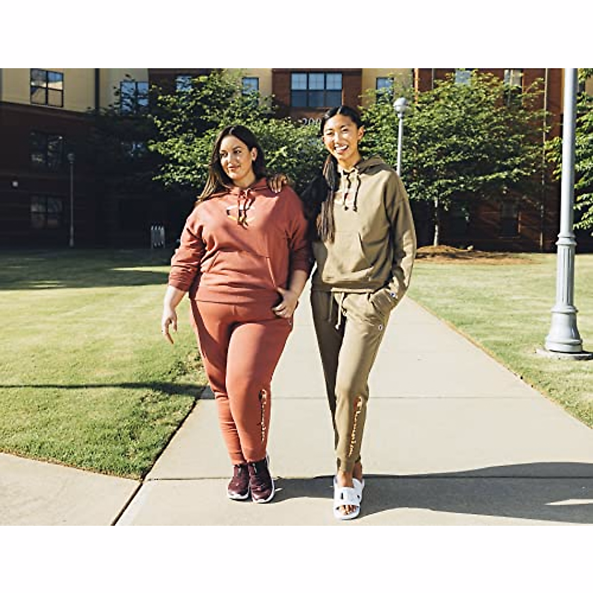 Champion Women's Hoodie, Powerblend, Fleece Hoodie, Sweatshirt for Women, Script (Reg. or Plus)