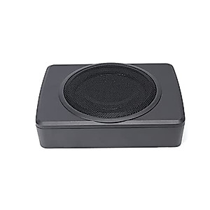 PLINIUS slim subwoofer underseat with amp Active Powered Car- 600 Watts Max Power, Low Profile, 8 Inch Subwoofer, Remote Subwoofer Control, Built in Amplifier, for Truck, Boxes and Enclosures
