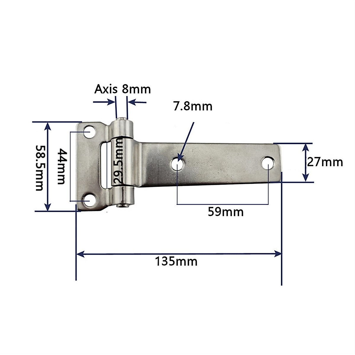 2 Piece Heavy Duty Hinges T-Steel Container Hinges Slotted Shed Wood Fence Gate Hinges Hinges