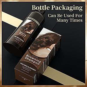 MOHOPE Reddish Browning Shampoo 14.1 Fl Oz (400ml) | 100% Grey Coverage 3 In 1 Revolutionary Instant Hair Dye | Semi Permanent Magically Only 20 Minutes Last 30 Days | Safe Natural Ingredients