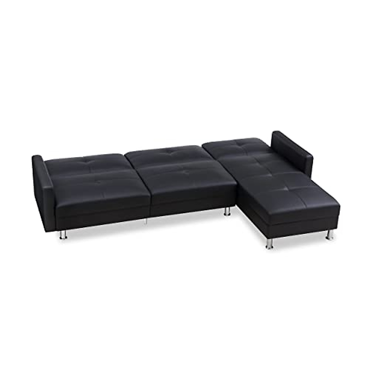 Gold Sparrow Davenport Sectional, Black