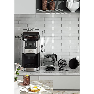 Gevi 10-Cup Coffee Maker with Grinder, Programmable Grind & Brew, 1.5L Water Reservoir, Keep Warm Plate Coffee Machine and Burr Grinder Combo