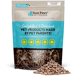Raw Paws Freeze Dried Raw Ferret Food, Beef 16-oz - Made in USA - Premium, Grain Free Ferret Diet for Small, Adult, Senior & Baby Ferrets - Also use as Natural Ferret Treats for Rewarding & Training