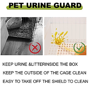 4PCS Rabbit Litter Box Splash Guard,Transparent Easy Clean Urine Shield,Urine Guard Side Lining Critter Pen Protection Splash Reusable,for Guinea Pigs,Chinchillas,Rabbits,and Other Small Animals.