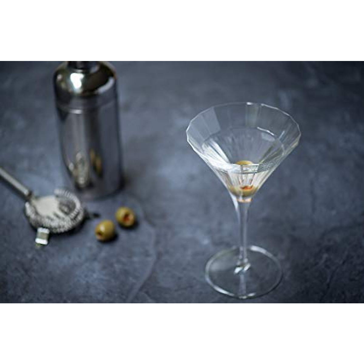 Luigi Bormioli Bach 8.25 oz Martini Glasses, 4 Count (Pack of 1), Clear