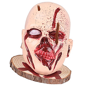 Skull Knife Holder Head, Material Versatile Kitchen Storage Tool Horror Themed Party Decorations for Halloween