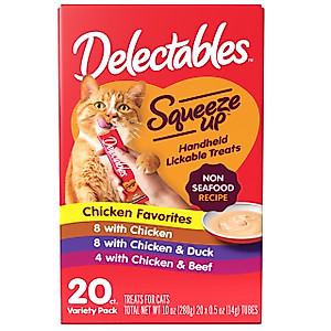 Delectables Squeeze Up Non-Seafood Variety Pack Lickable Cat Treat, 20 Count (Pack of 1)