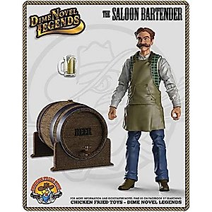 Dime Novel Legends 1/18 scale (4" tall) old west action figure Saloon Bartender