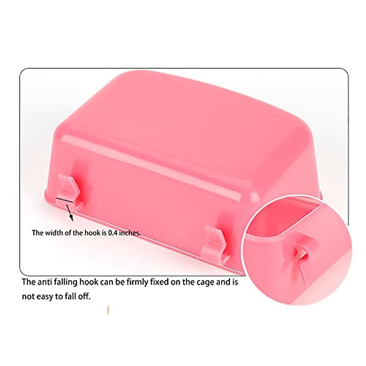 AMZSYLV Rabbit Feeder Waterer Chicken Guinea Pig Cage Bowl Food Water Hanging Watering Container Feeding Dish Coop Cup Treats Drinker for Pigeon Dove Puppy Cat Bird Bath Basin Hamster Bed (Pack of 3)