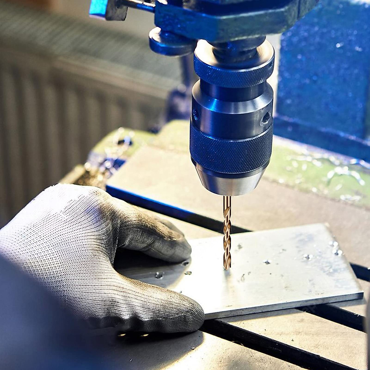 MACXCOIP Cobalt Drill Bit Set, 29Pcs M35 High Speed Steel Bits for Hardened Metals, Stainless Steel, Cast Iron and Wooden Plastics, with Metal Index Storage Box, 1/16"-1/2"