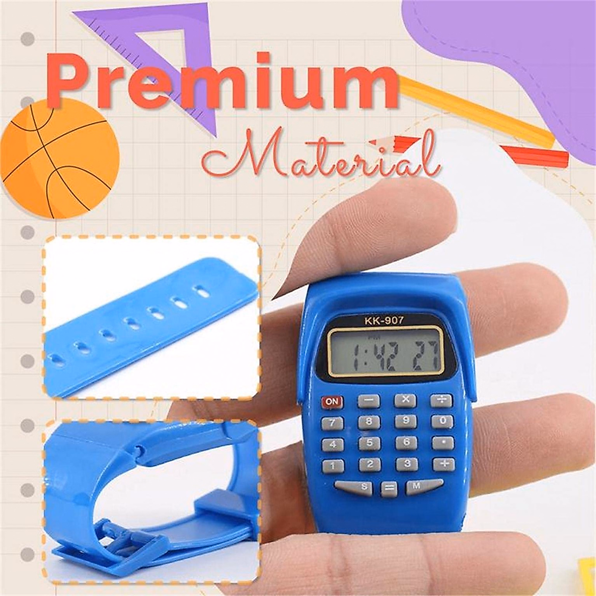 Calculator Digital Mens Watch with Resin Strap, YeLukk Financial Calculator for Students Children Office,Large Display Clearly Calculators,Easy to Used,Fashion Multi-Function Watches