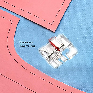 DREAMSTITCH Unique Changeable Type New Style Curve Stitching Presser Foot 1/4 inch for Pfaff,HusqvarnaViking,Brother,Janome New Home,Kenmore,Singer,Babylock,JUKI and All Low Shank Sewing Machine